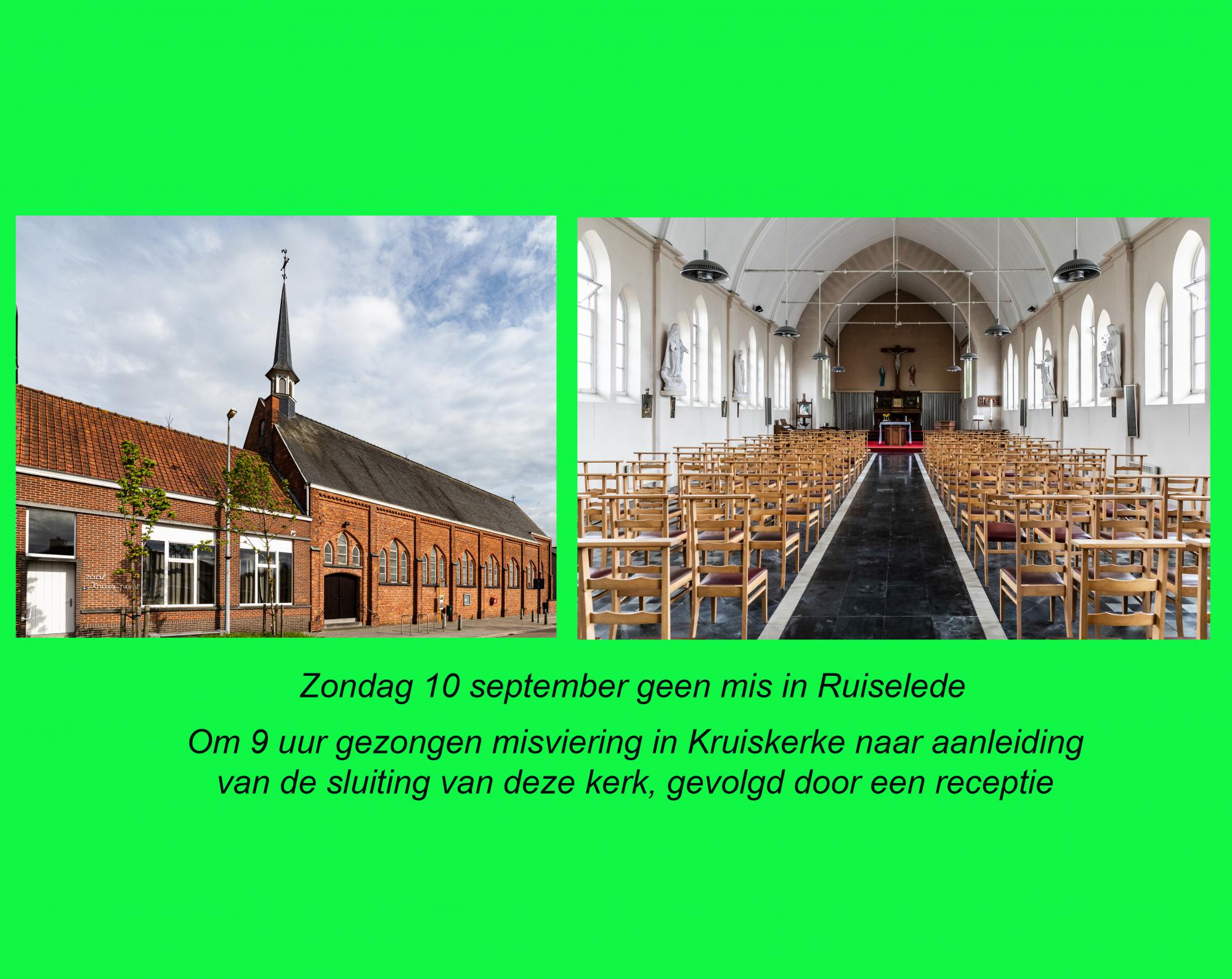 Zondag 10 september Mis in Kruiskerke (afscheid) | Kerknet