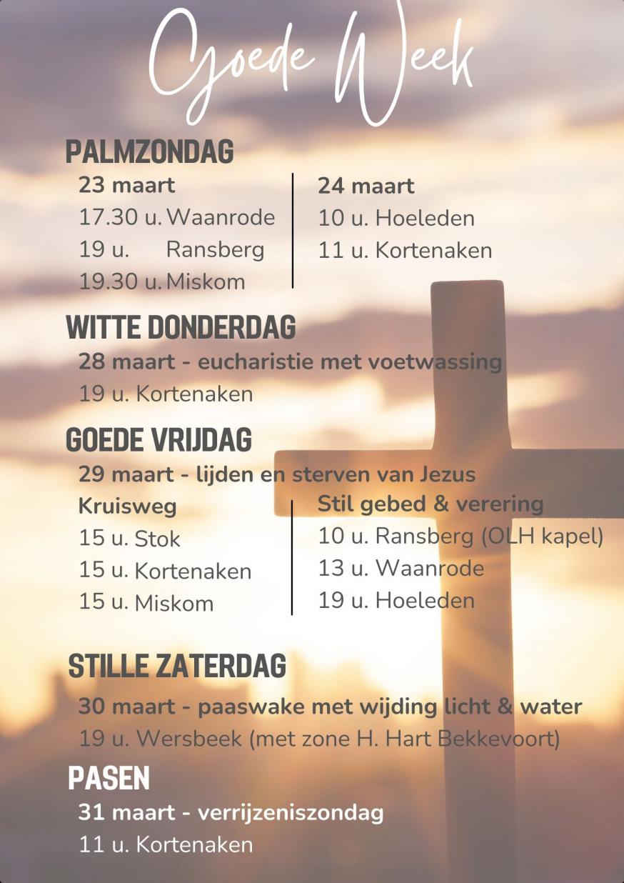 Diensten in de Goede Week | Kerknet
