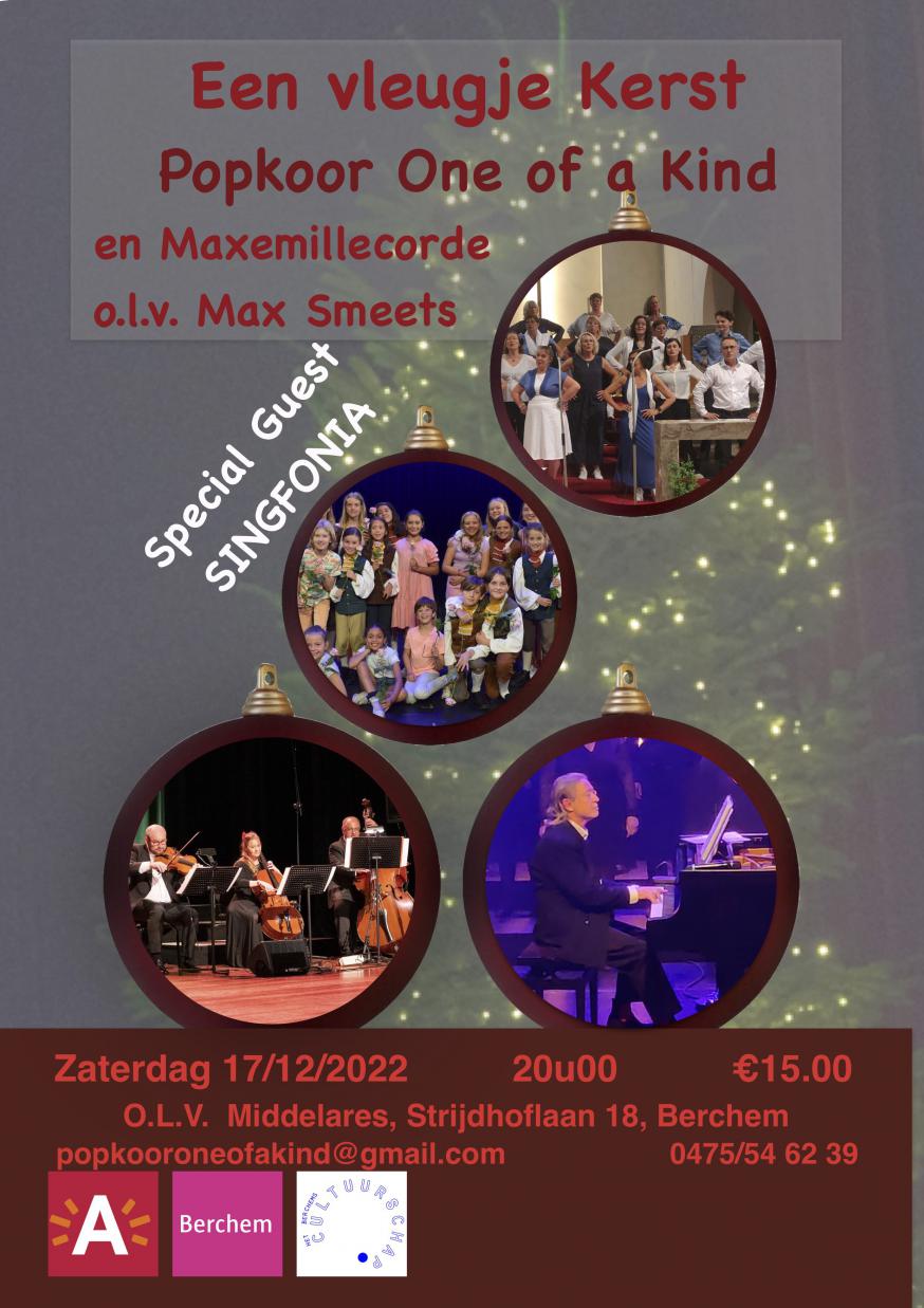 Kerstconcert op 17/12 met One of a Kind en Singfonia | Kerknet